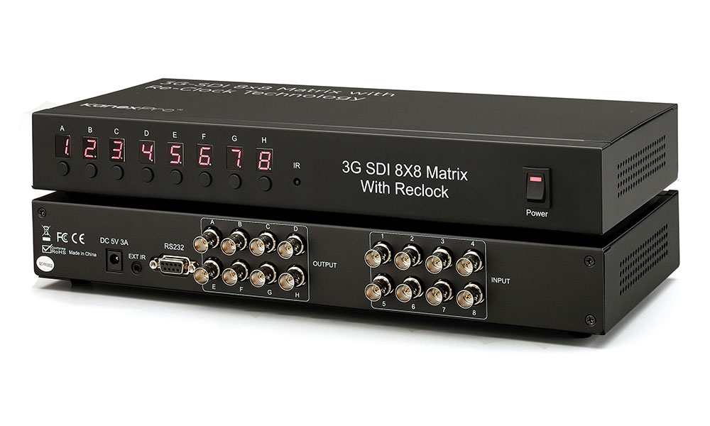 3Gb/s SDI 8x8 Matrix Switcher - Discontinued- Call for Stock Check