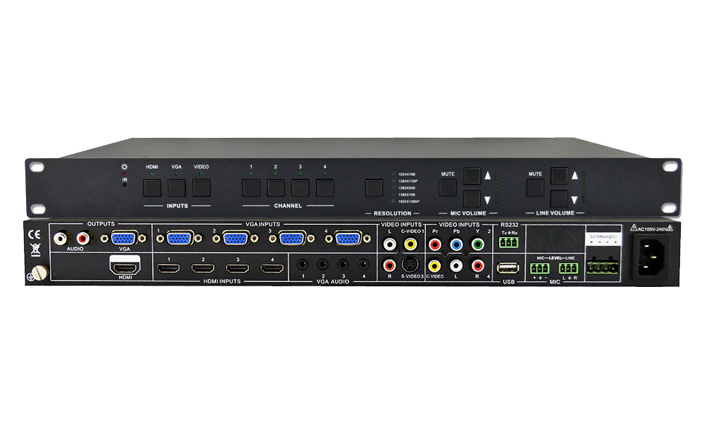 12 Input Classroom Presentation Switcher & Scaler w/ HDMI out